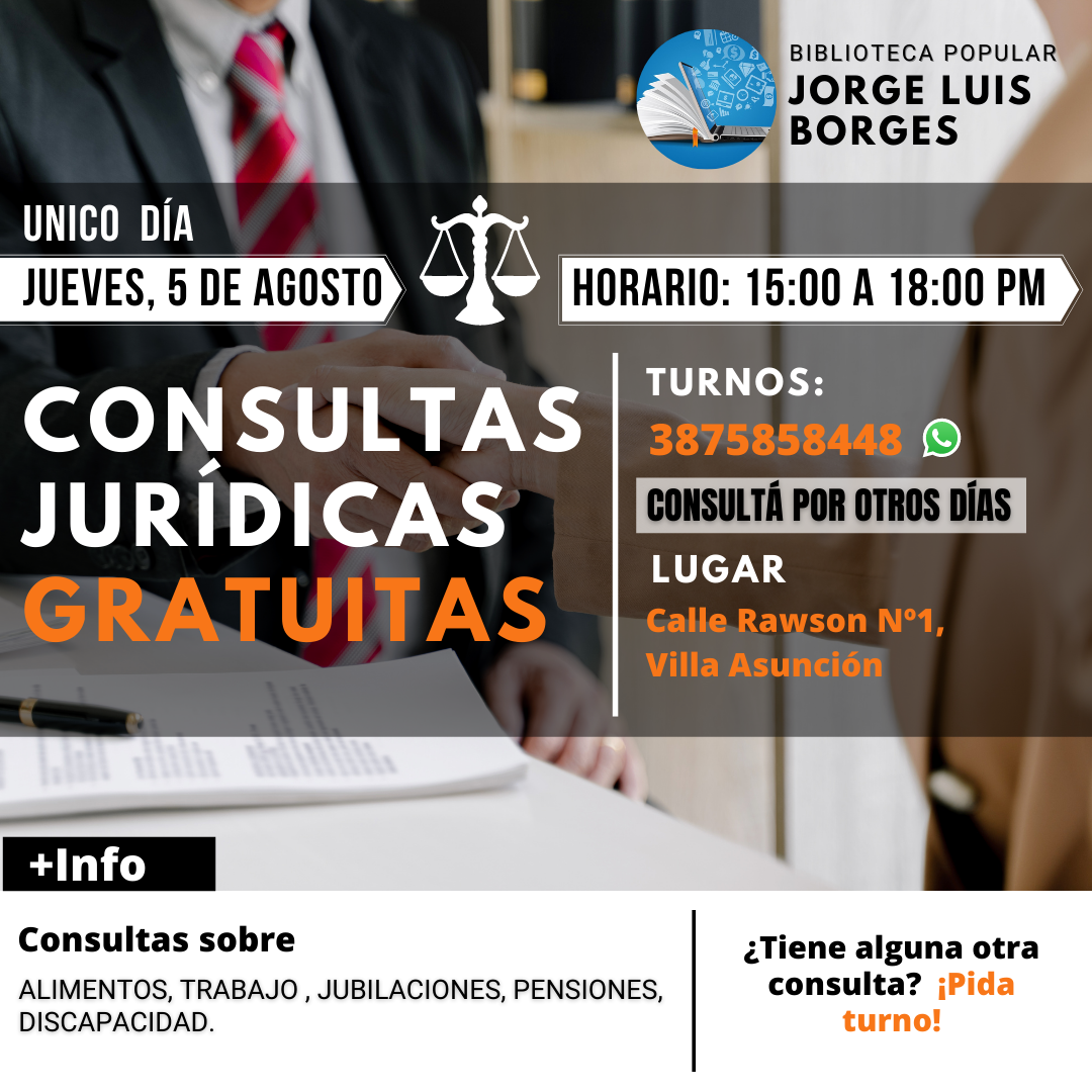 Consultas Juridicas en la Borges de Salta | CONABIP